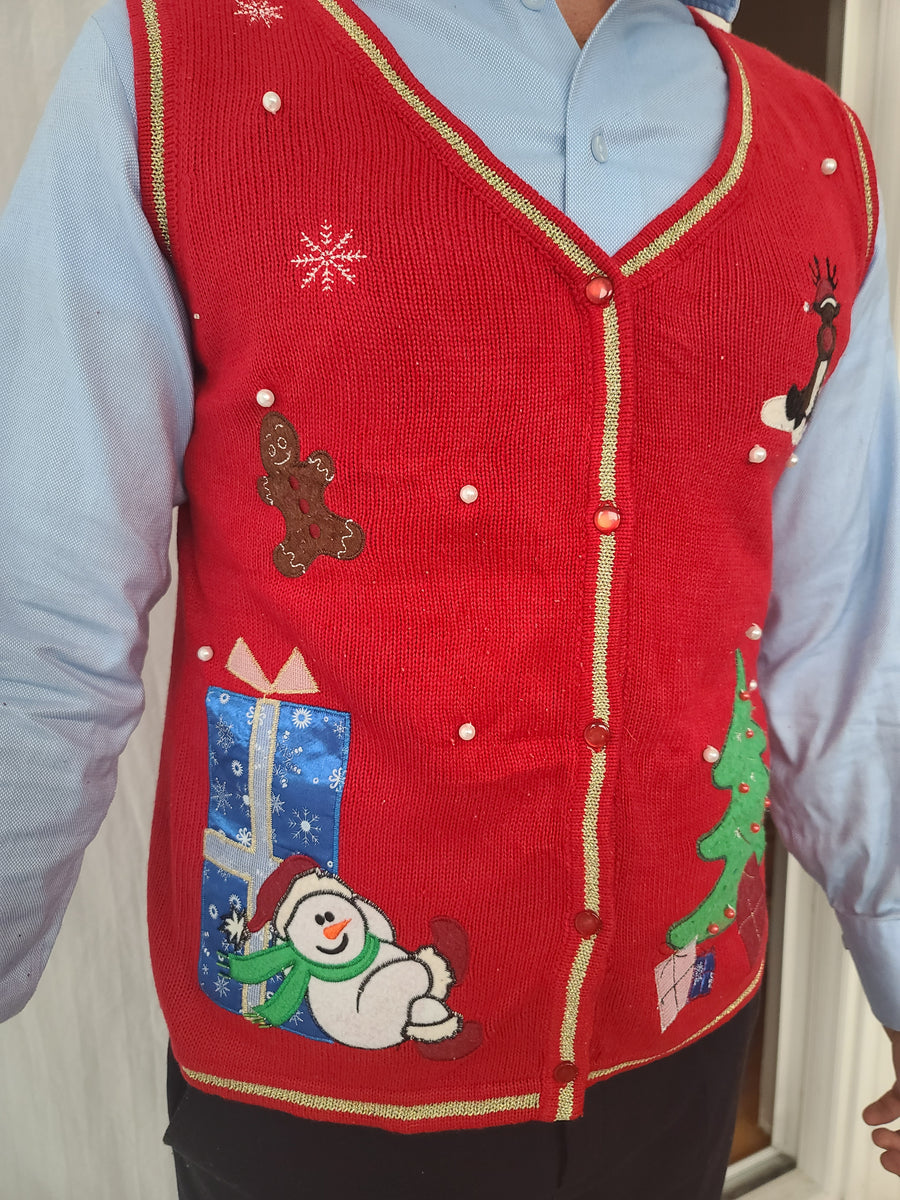 Classic Red Christmas Vest – The Sweater Emporium